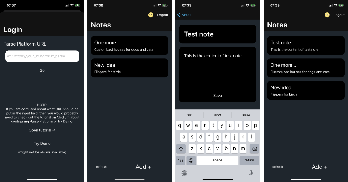 Github Starters Devnotes Expo App 📝 Tiny Expo App For Taking Notes That Is Using Parse